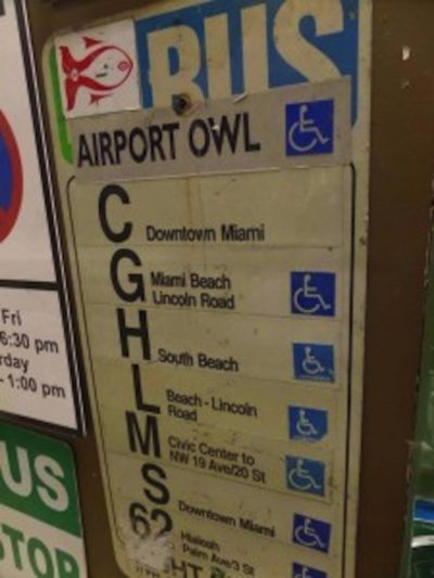 Airport Bus Sign ⋆ Movie Prop Rentals