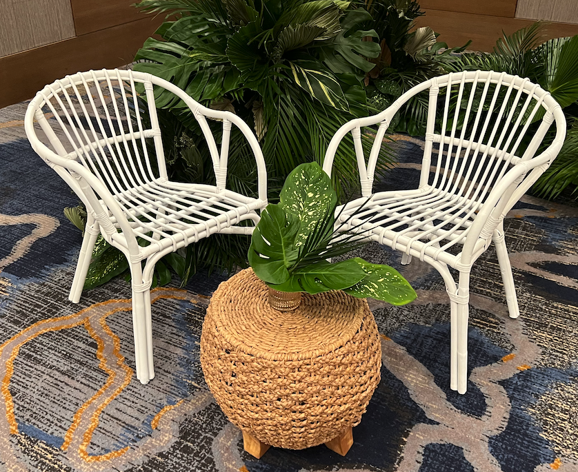 Wicker Ottoman ⋆ Movie Prop Rentals